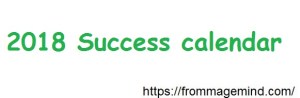 2018 Success calendar – From Mage Mind